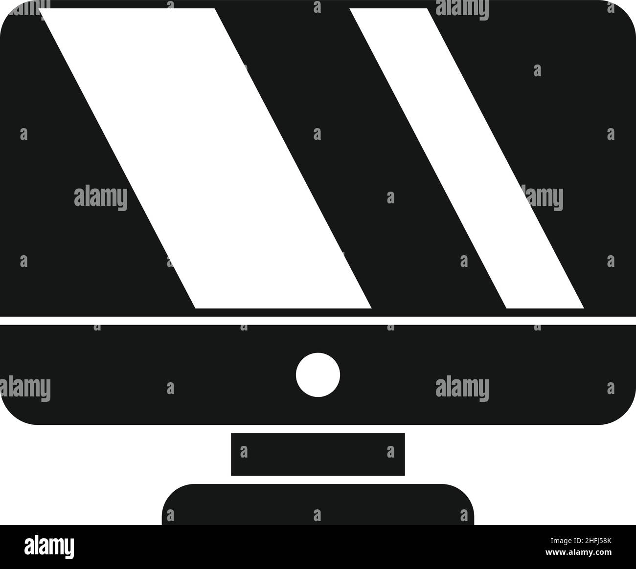 Monitor interface icon simple vector. Screen computer. Modern display ...