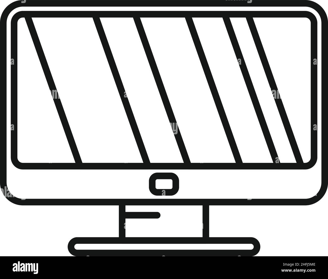 Web monitor icon outline vector. Screen computer. Desktop display Stock Vector Image & Art - Alamy