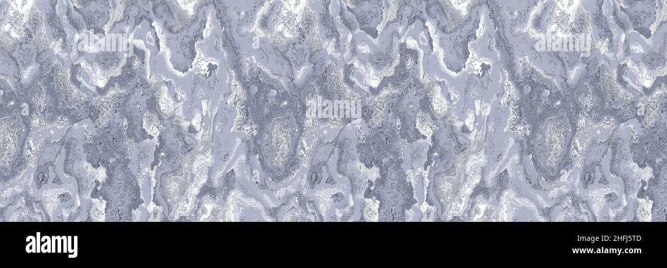 Grey tonal marbled seamless border texture. Irregular pale ink blotch ...
