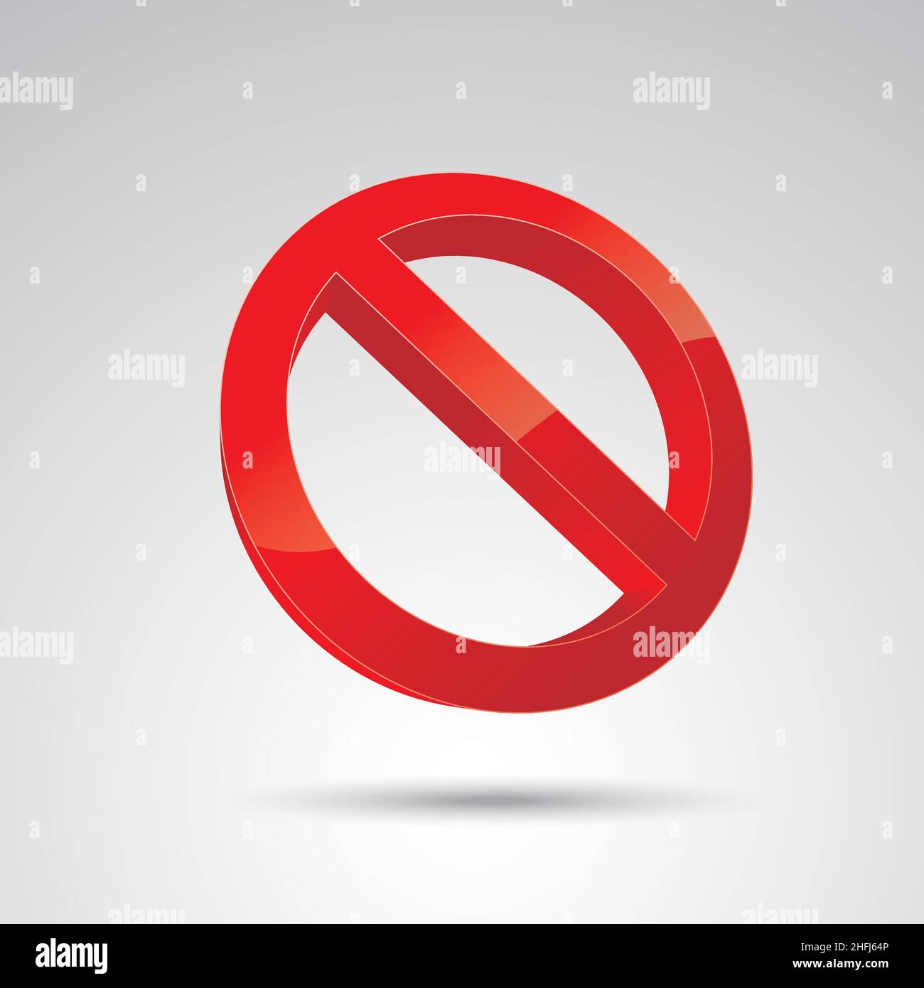 Forbidden sign empty template, crosser out red prohibit caution circle ...