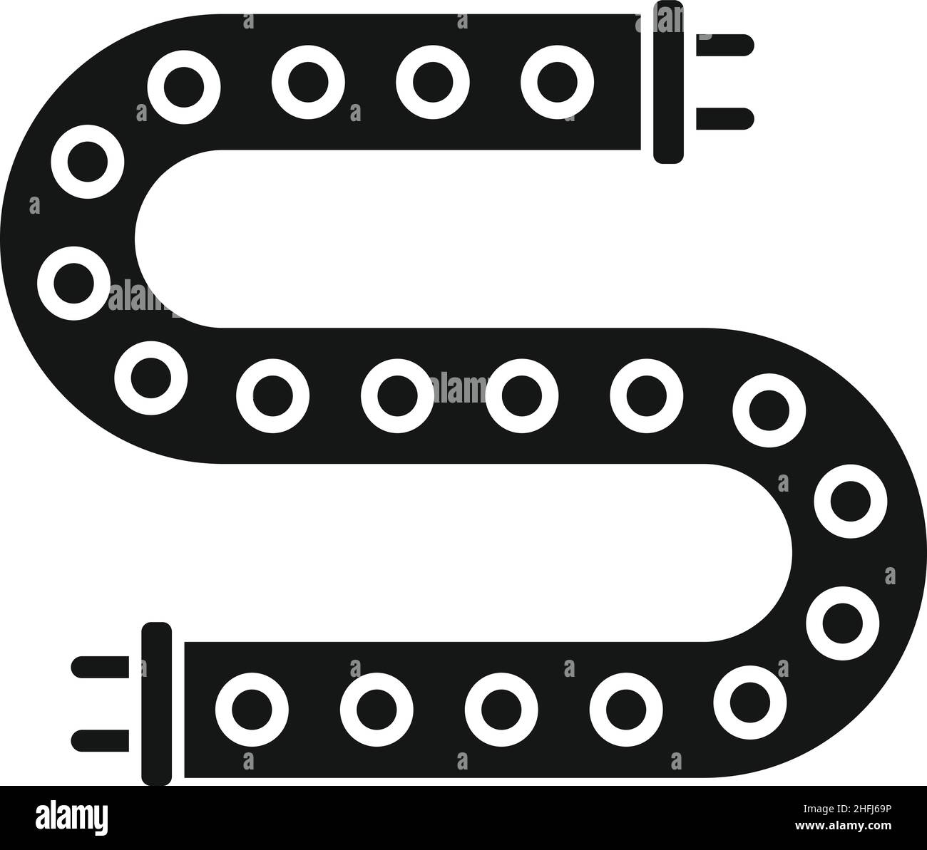 Border led strip icon simple vector. Diode light. Module chip Stock ...