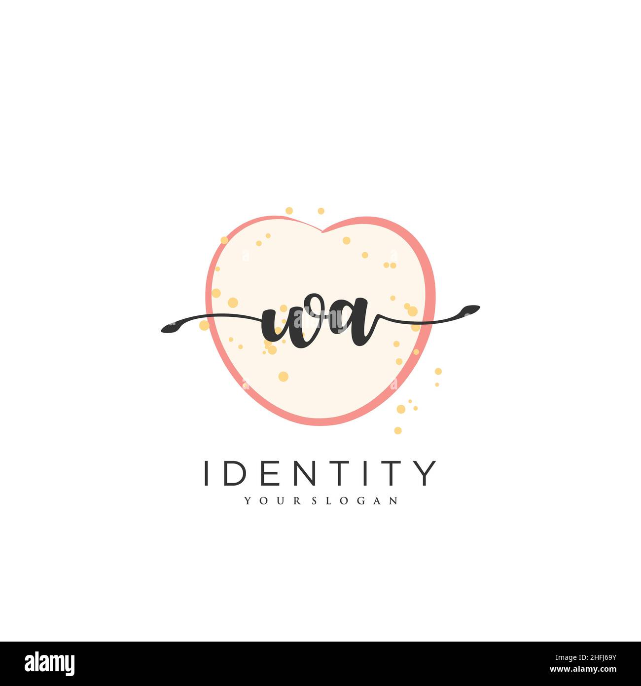 WA Handwriting logo vector art of initial signature, wedding, fashion ...