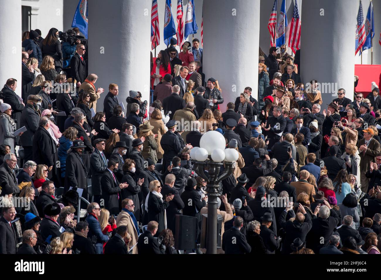 January 15, 2022. Virginia Governor Glenn Youngkin arriving to ...