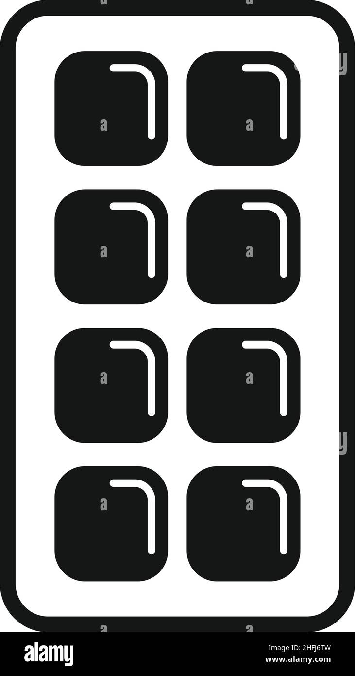 Open ice cube tray icon simple vector. Water container. Kitchen ice ...