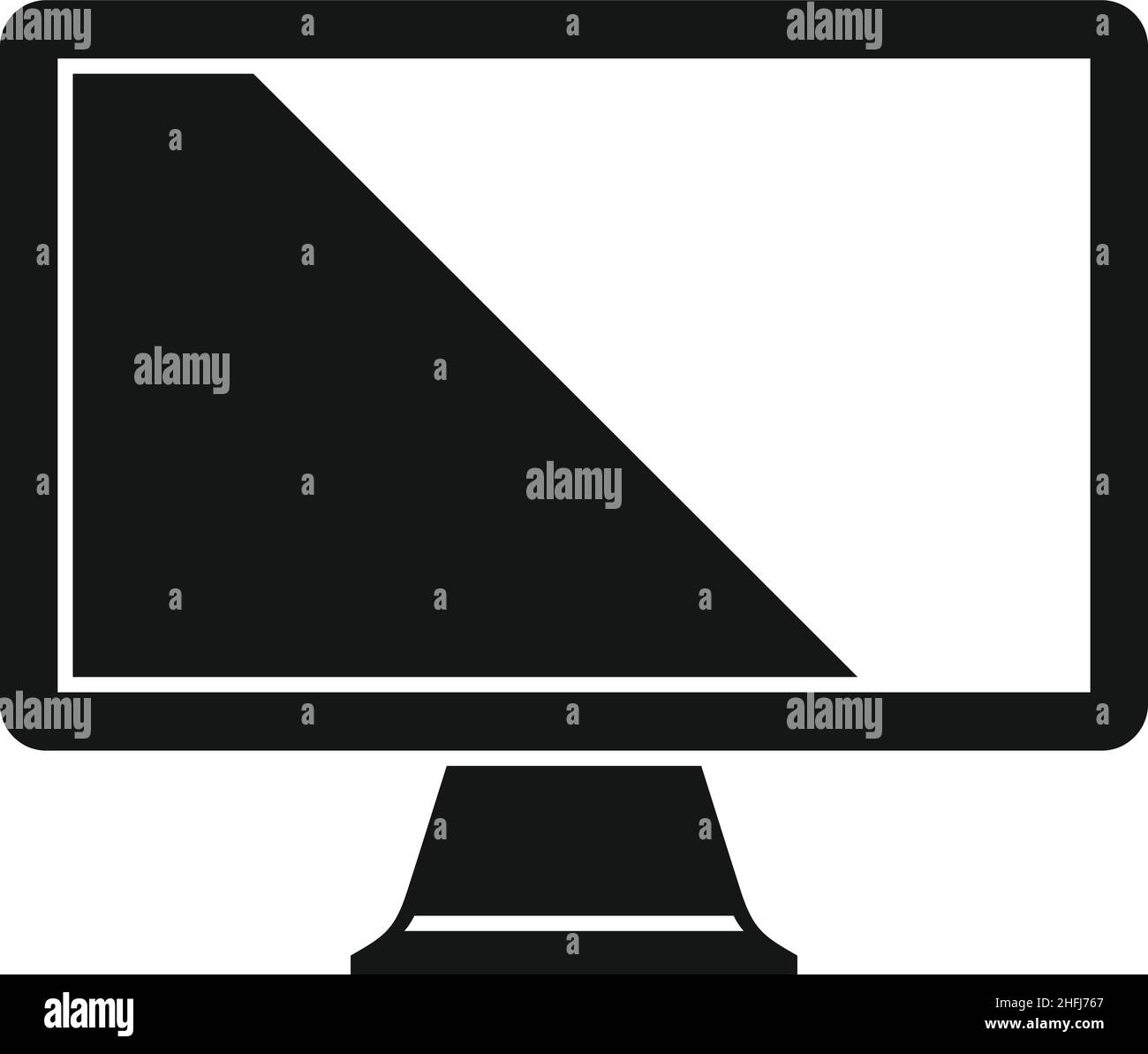 Modern display icon simple vector. Computer screen. Pc desktop Stock ...