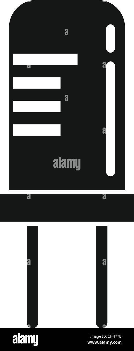 Chip capacitor icon simple vector. Diode component. Electric circuit ...