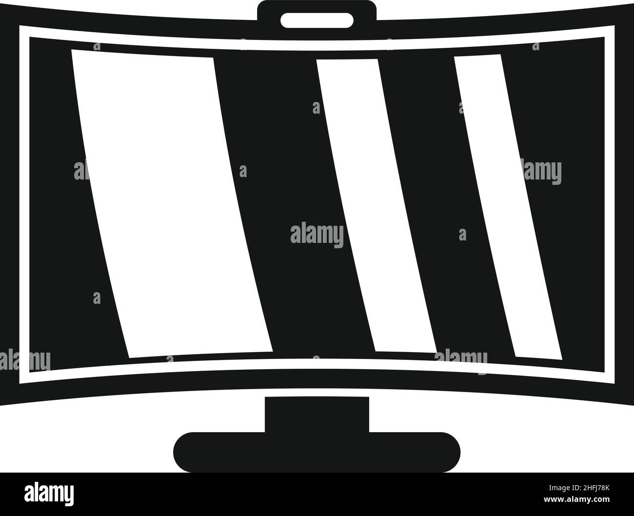 Curved monitor icon simple vector. Computer screen. Pc desktop Stock Vector Image & Art - Alamy