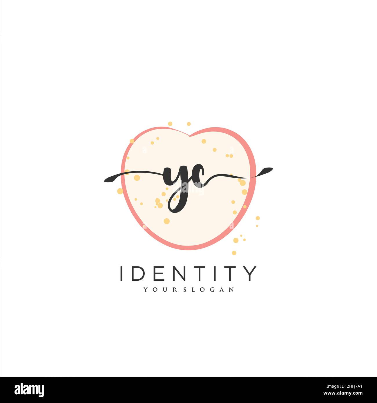 YC Handwriting logo vector art of initial signature, wedding, fashion ...