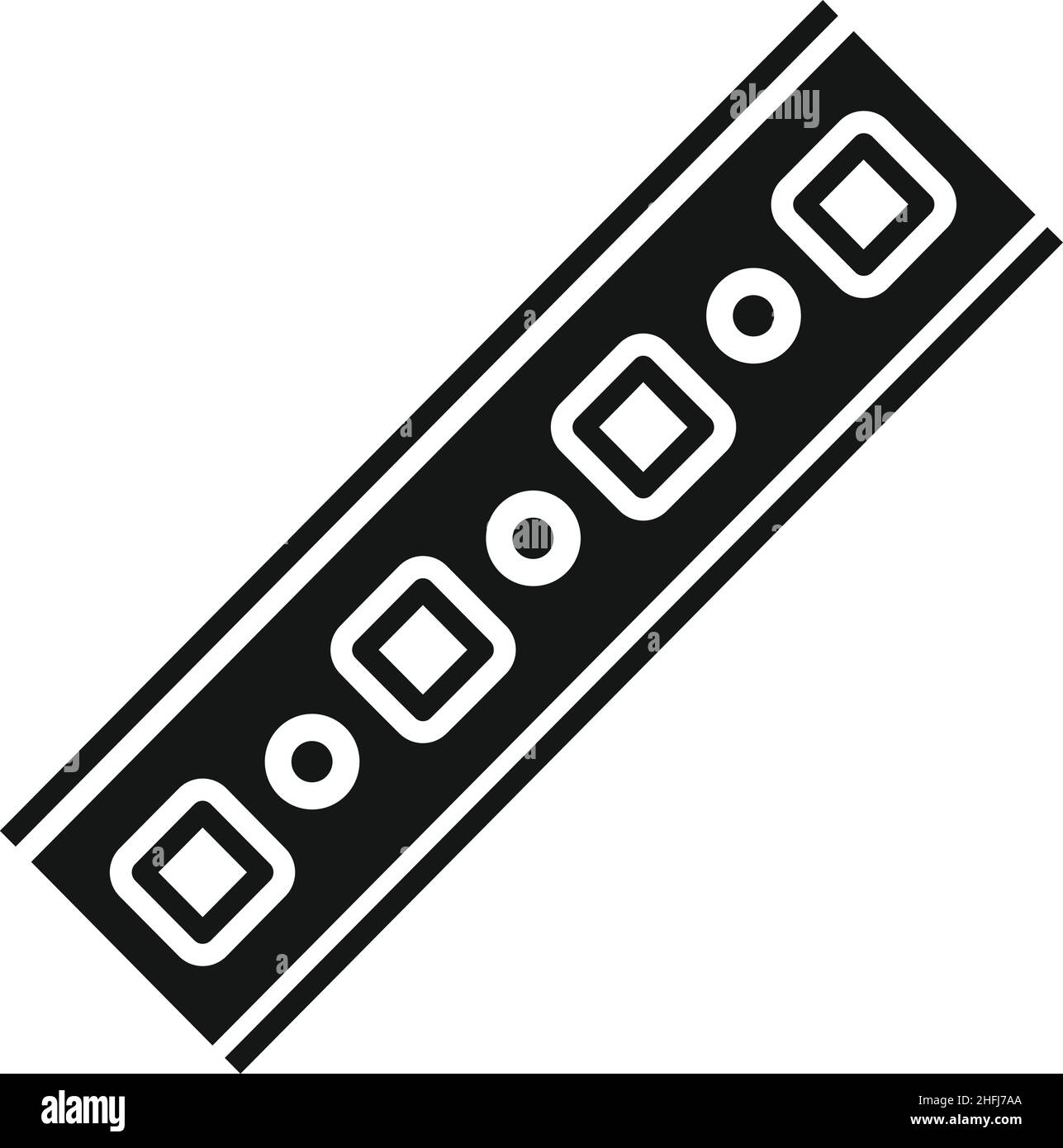 Semiconductor led strip icon simple vector. Diode stripe. Tape module ...