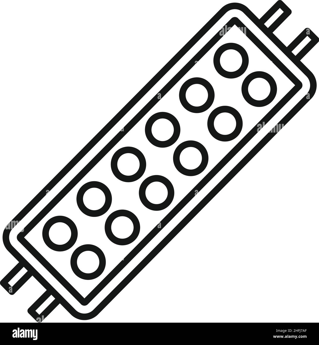 Electric led strip icon outline vector. Light diode. Module stripe ...