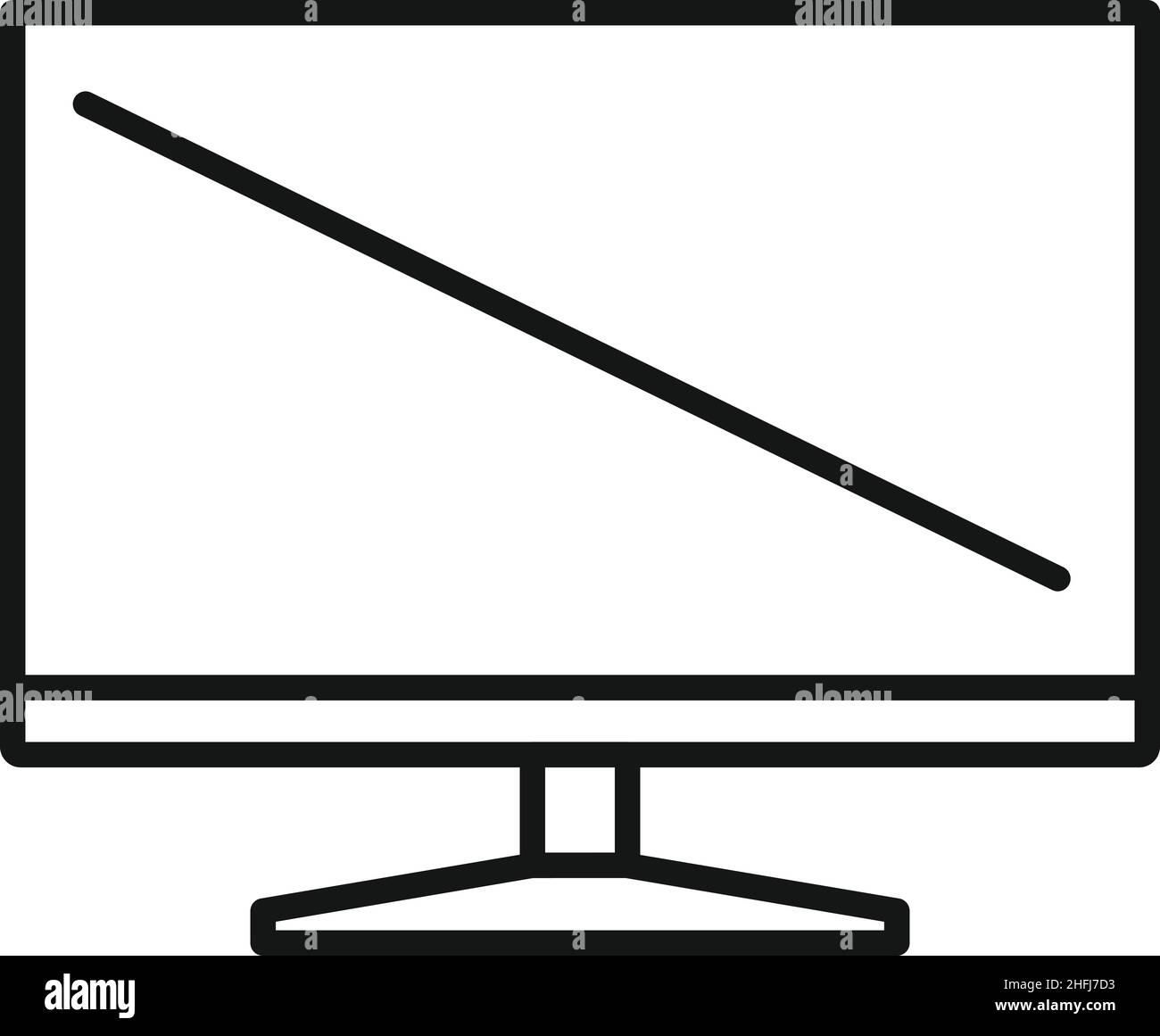 Frameless monitor icon outline vector. Computer screen. Pc display Stock Vector Image & Art - Alamy