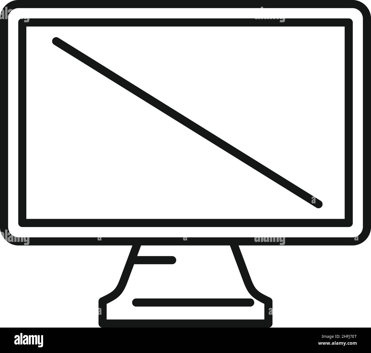 Modern display icon outline vector. Computer screen. Pc desktop Stock ...