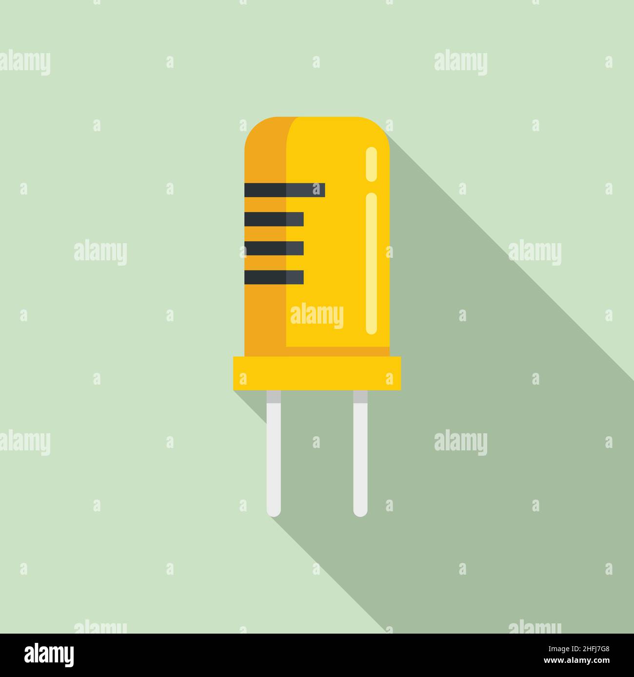 Chip capacitor icon flat vector. Diode component. Electric circuit ...