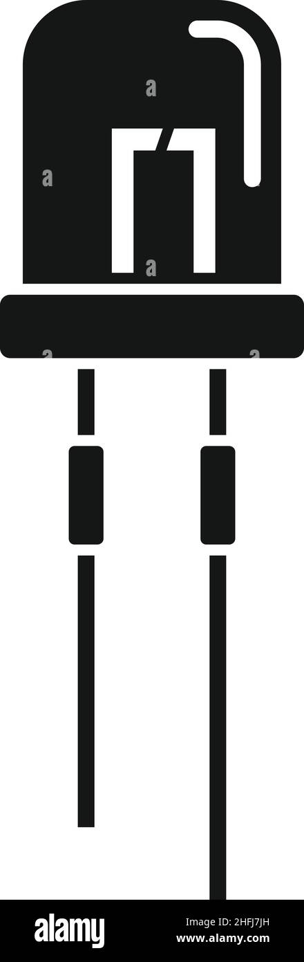 Detector diode icon simple vector. Led bulb. Power diode Stock Vector ...