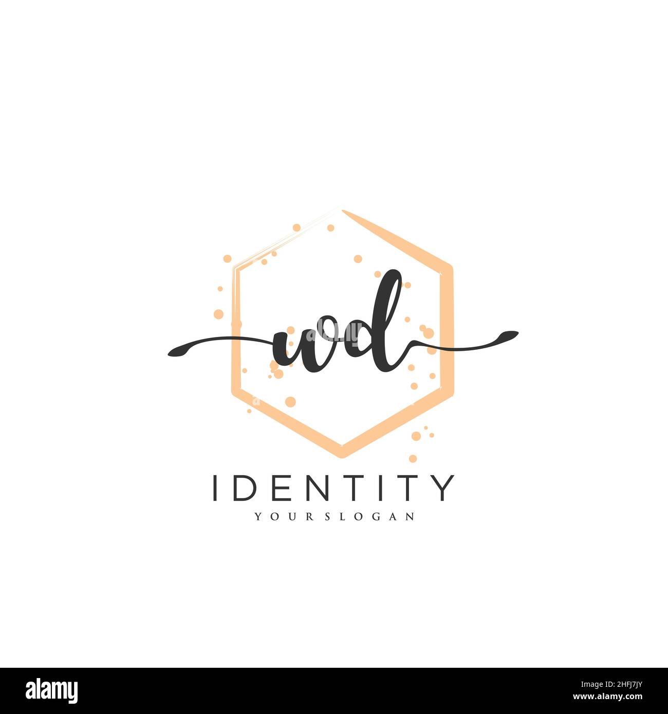 WD Handwriting logo vector art of initial signature, wedding, fashion ...