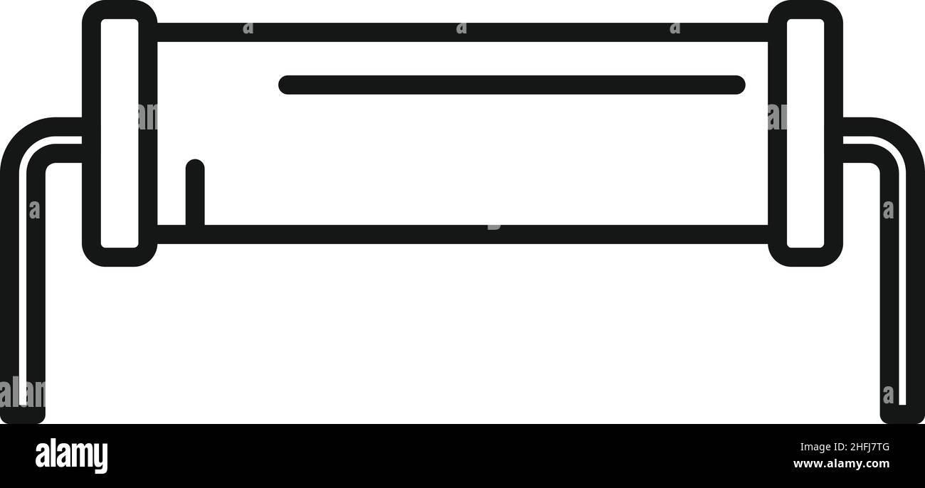 Capacitor resistor icon outline vector. Electric circuit. Capacitor ...