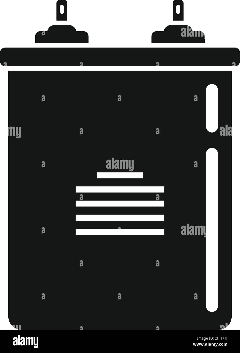 Capacitor component icon simple vector. Electric resistor. Electronic ...