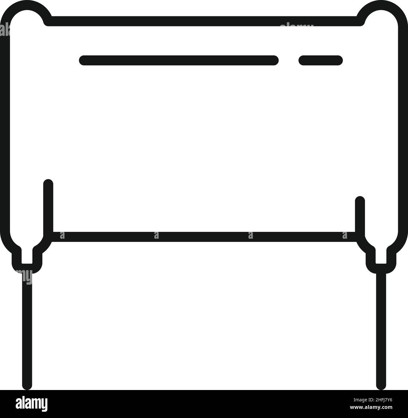 Diode capacitor icon outline vector. Component resistor. Circuit ...
