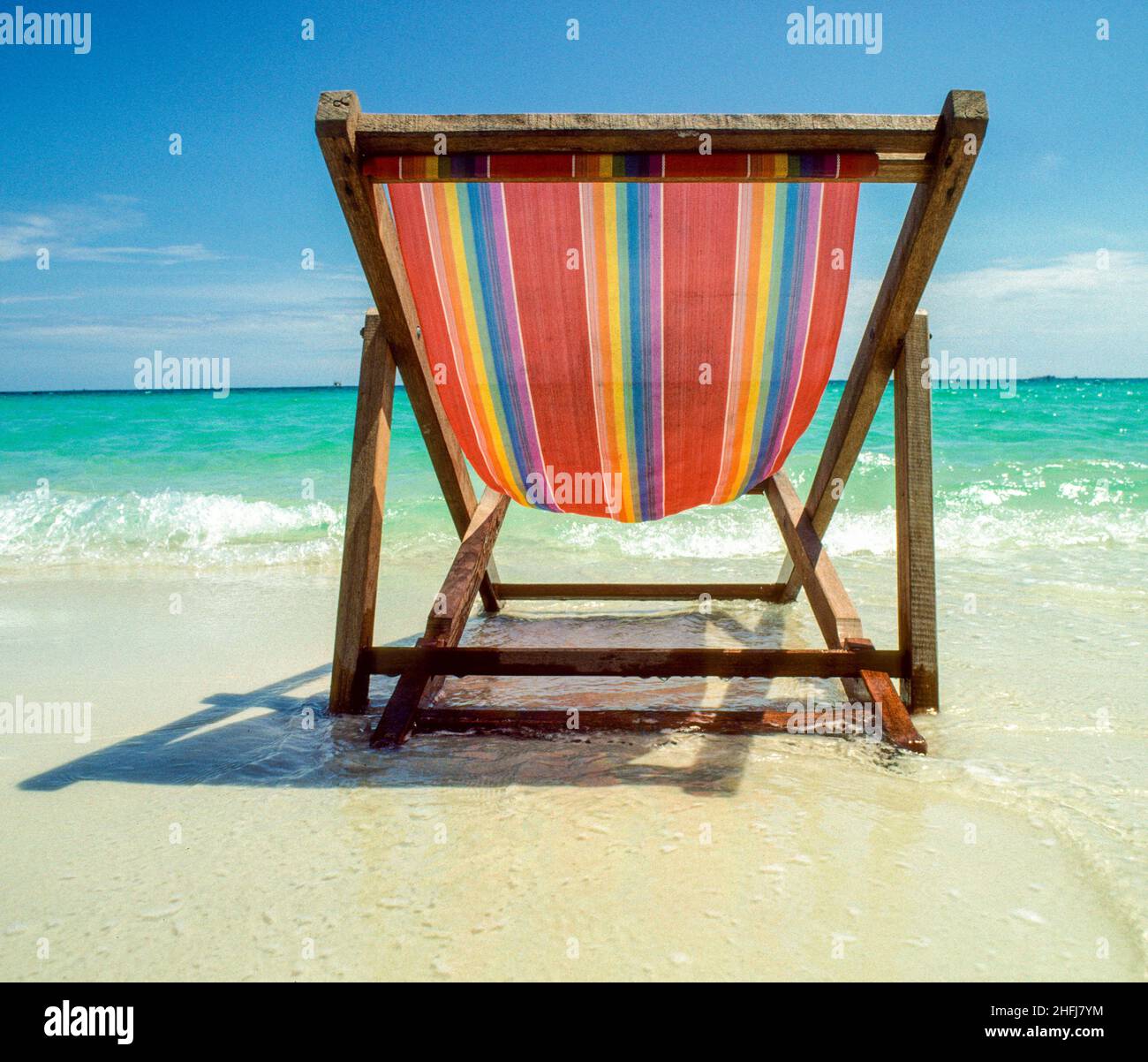 wooden chair at the beach Stock Photo - Alamy