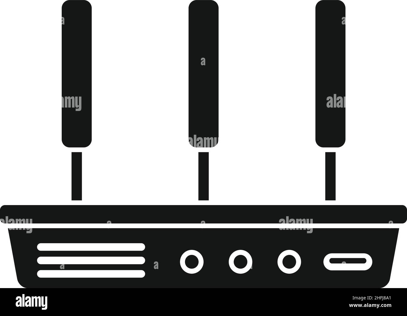 Wireless modem icon simple vector. Wifi internet. Lan hub Stock Vector ...