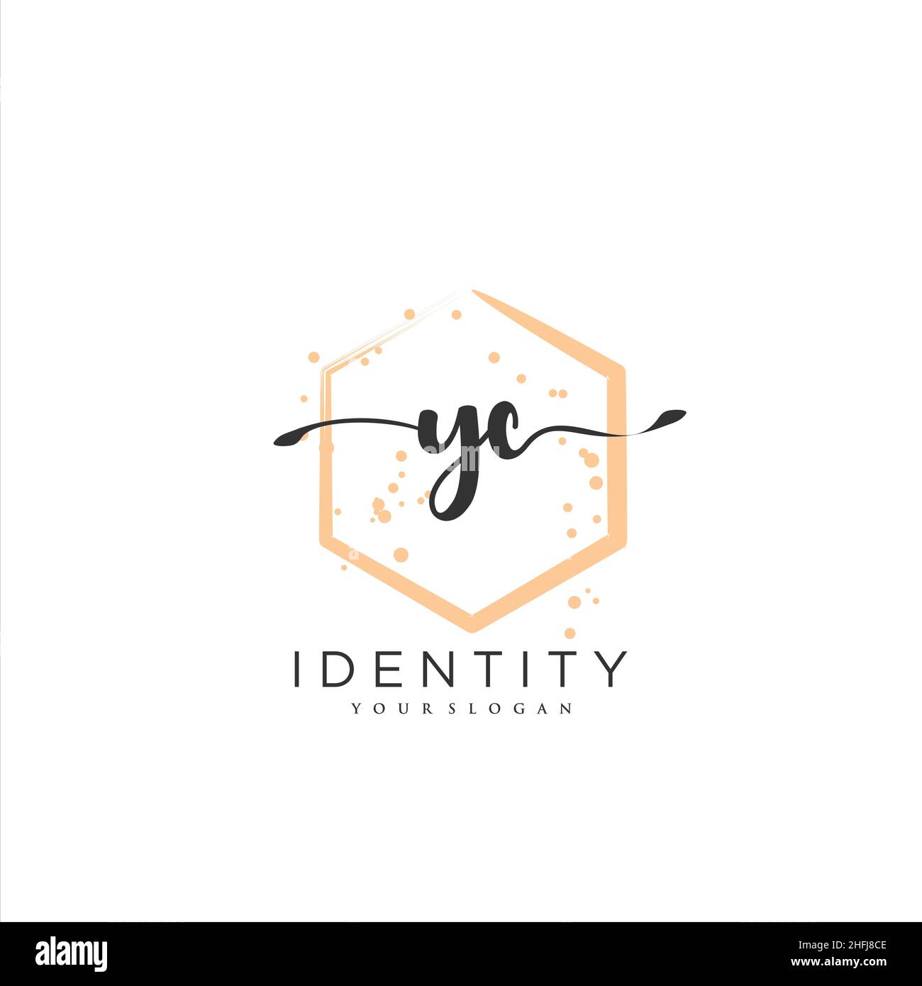 YC Handwriting logo vector art of initial signature, wedding, fashion ...
