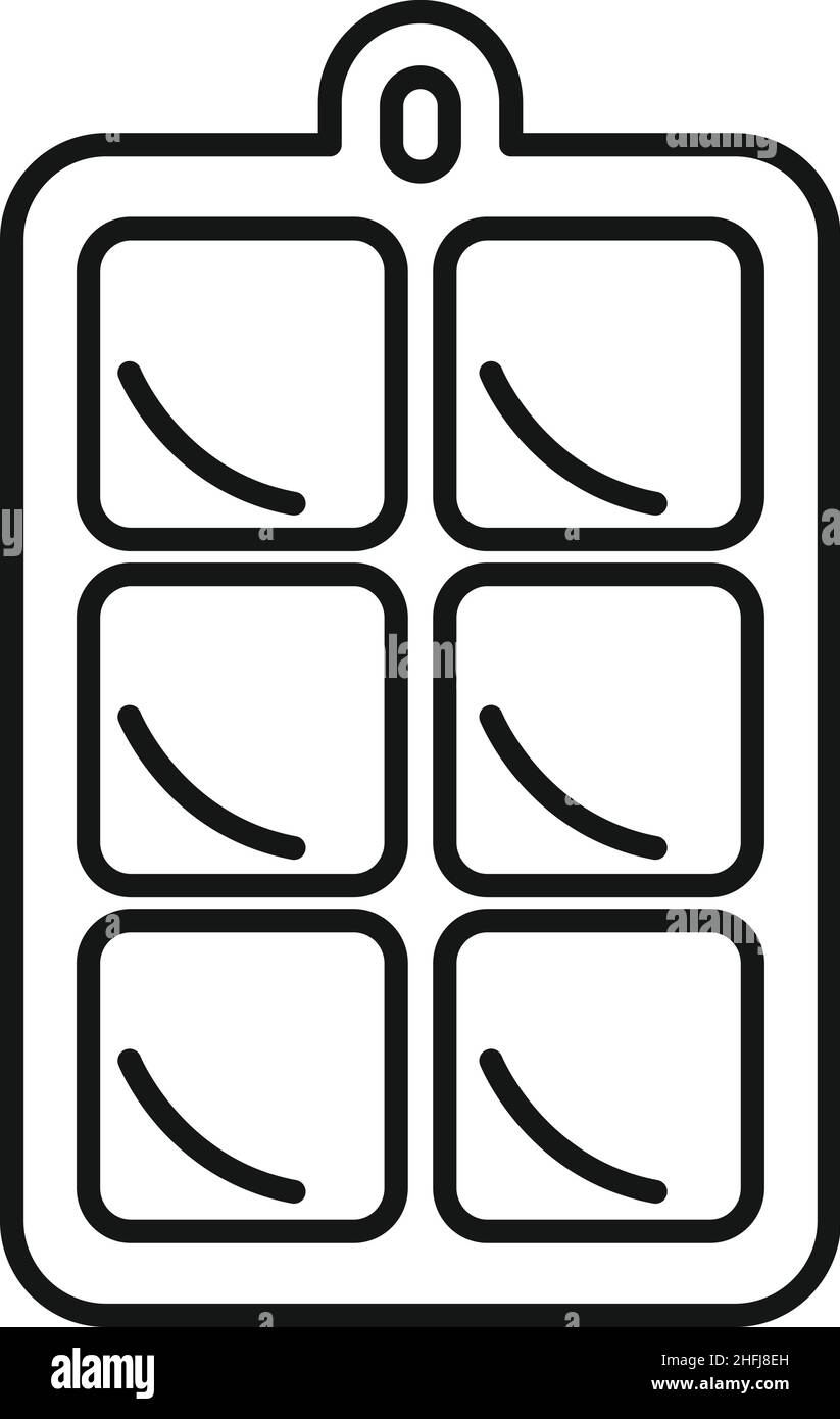 Mold ice cube tray icon outline vector. Water container. Form square ...