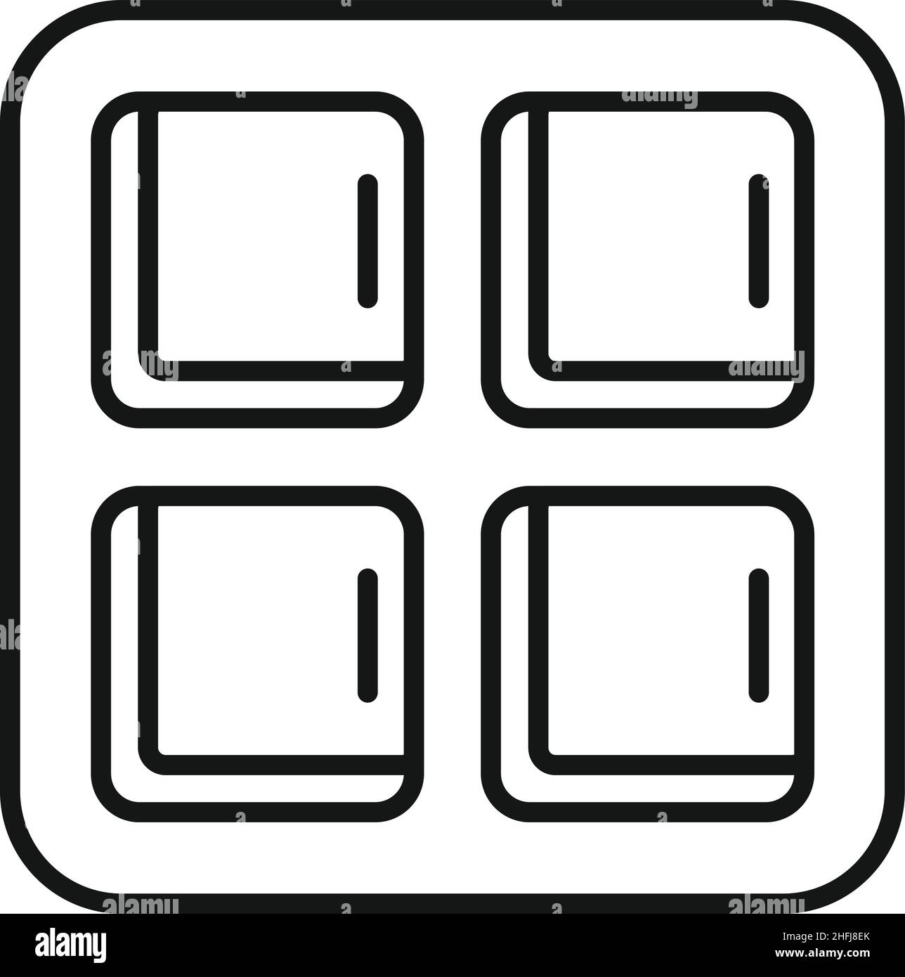 Kitchen ice cube tray icon outline vector. Form container. Square maker ...