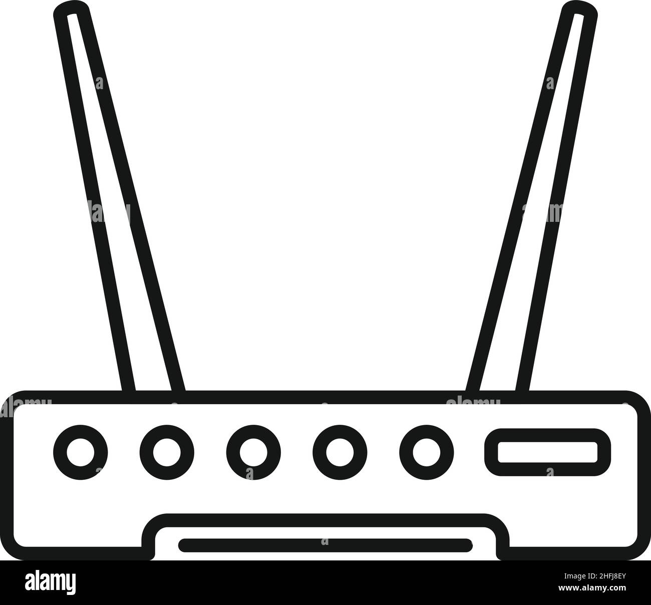 Wlan modem icon outline vector. Wifi internet. Network wireless Stock ...
