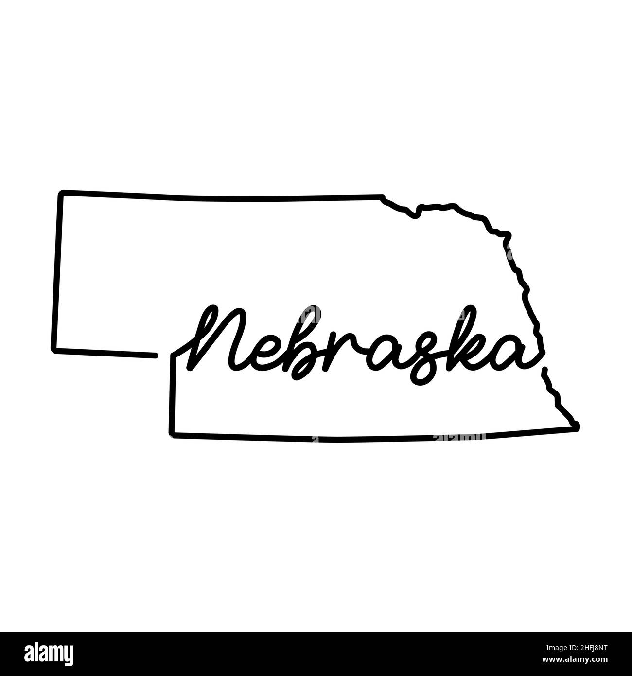 Nebraska outline vector Black and White Stock Photos & Images - Alamy