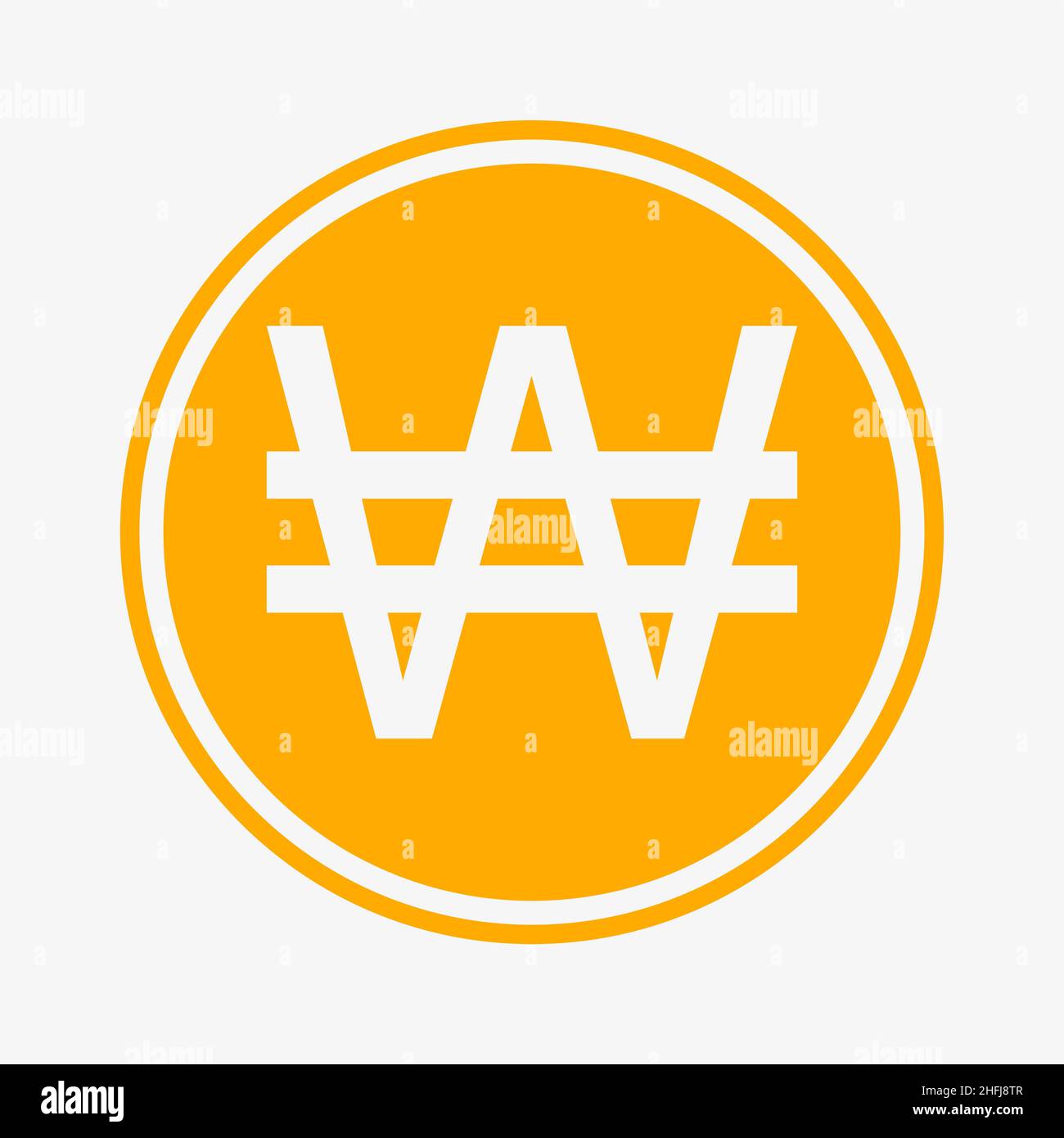 Korean won coins Stock Vector Images - Alamy