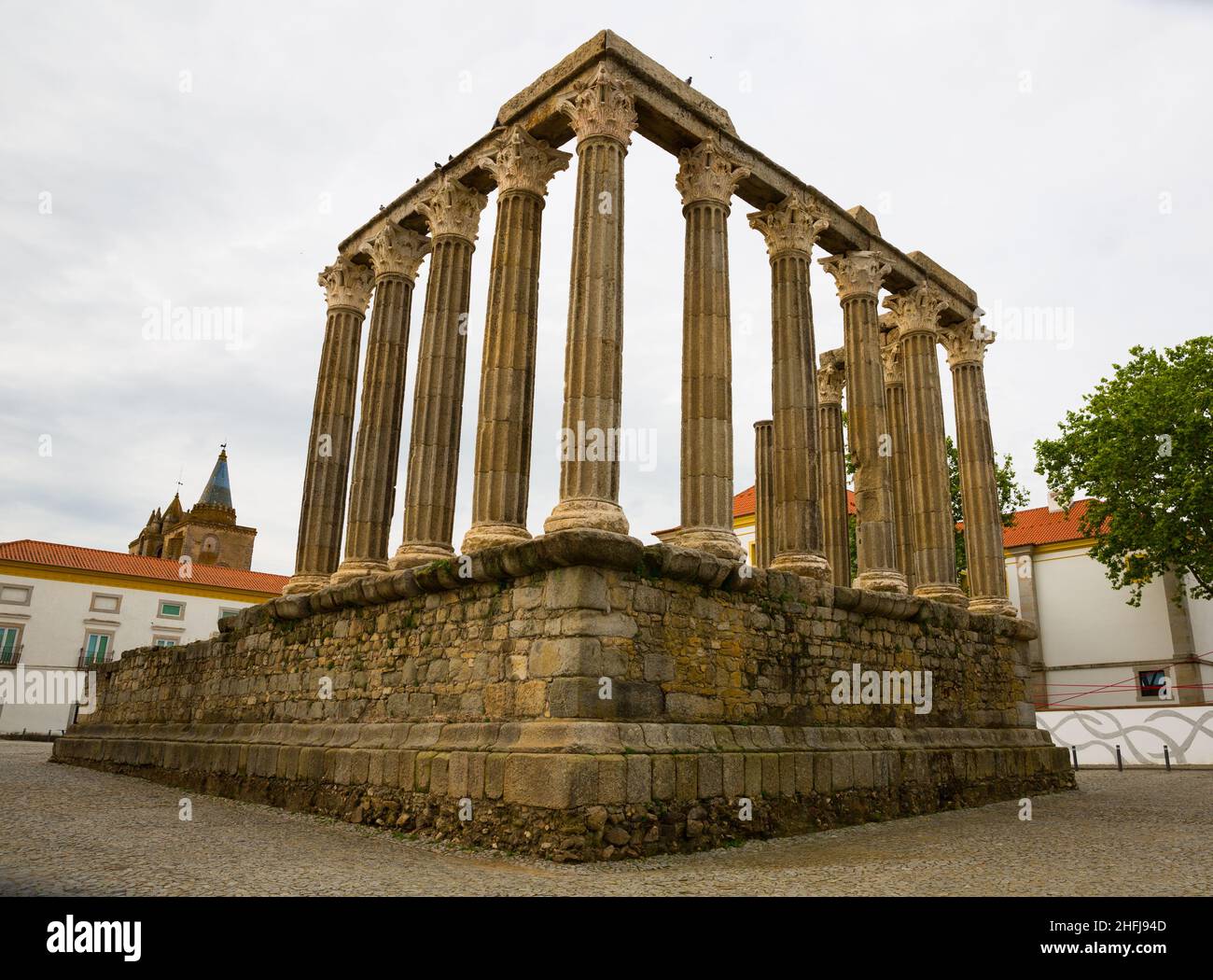 Roman Temple of Evora, Portugal Stock Photo - Alamy
