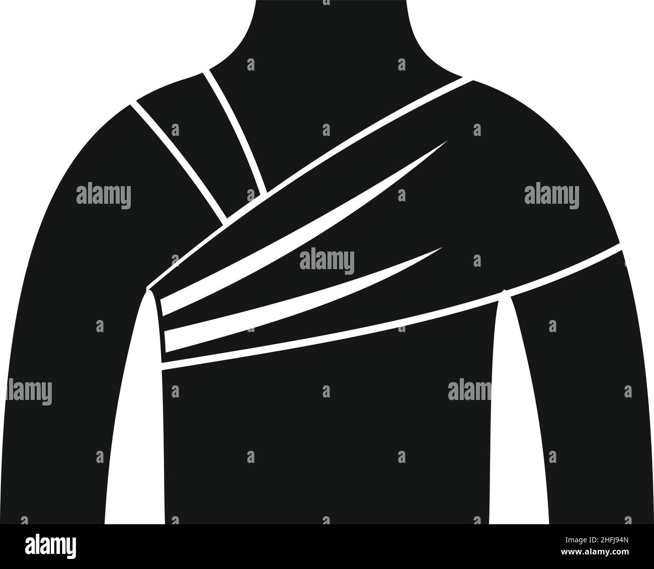 Shoulder bandage icon simple vector. Accident fracture. Patient damage ...