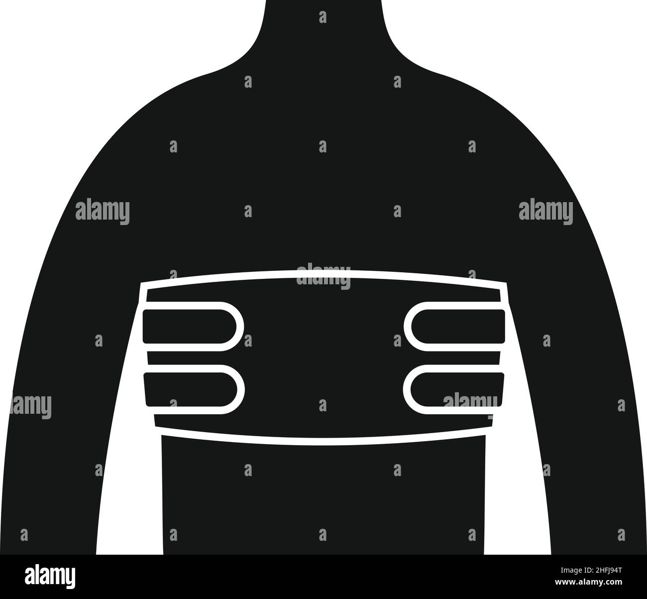 Damage lungs icon simple vector. Injury bandage. Hurt patient Stock ...