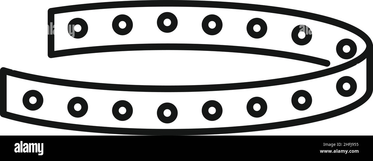 Border led strip icon outline vector. Diode light. Module chip Stock ...