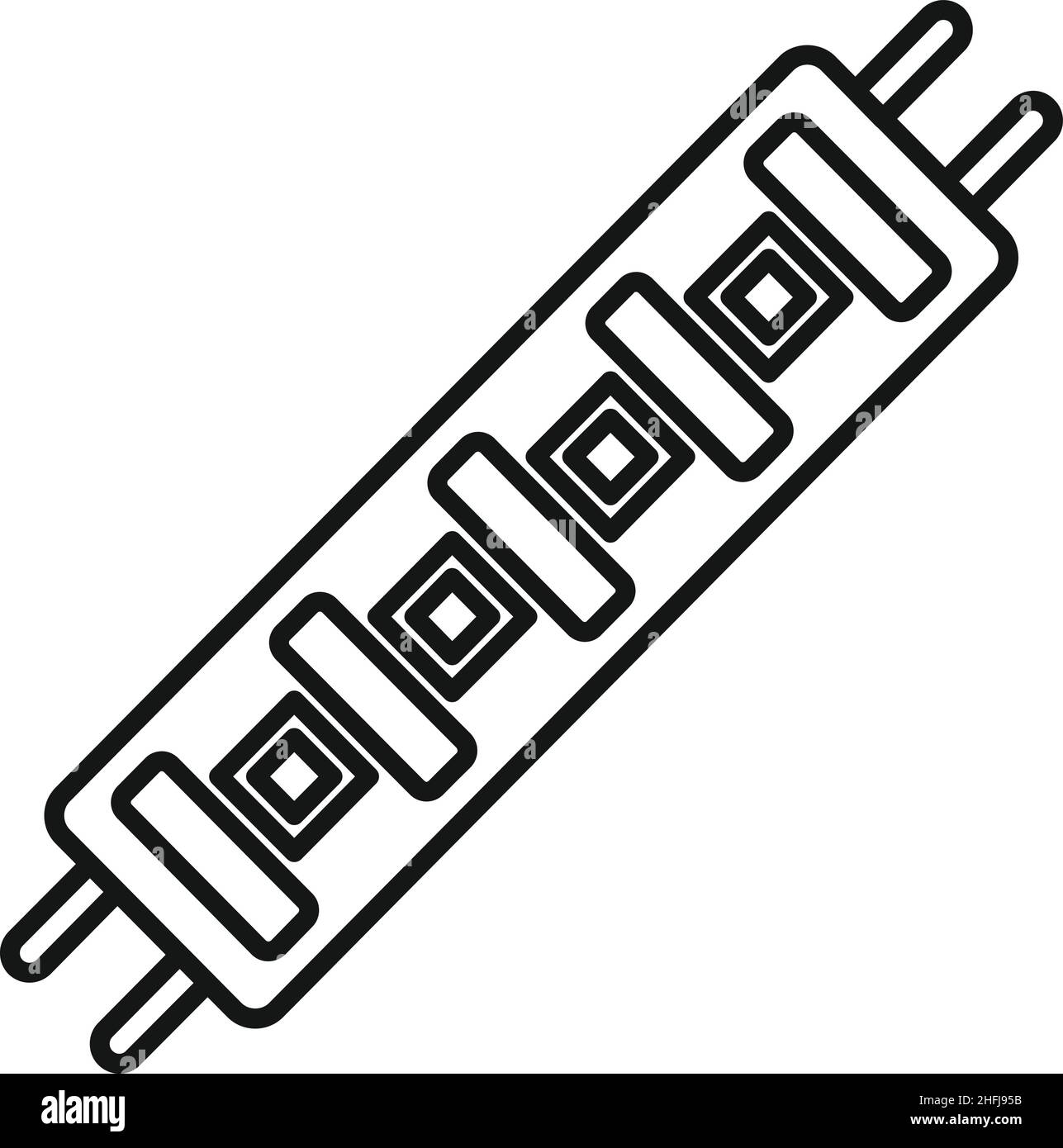 Effect light strip icon outline vector. Diode led. Chip stripe Stock ...