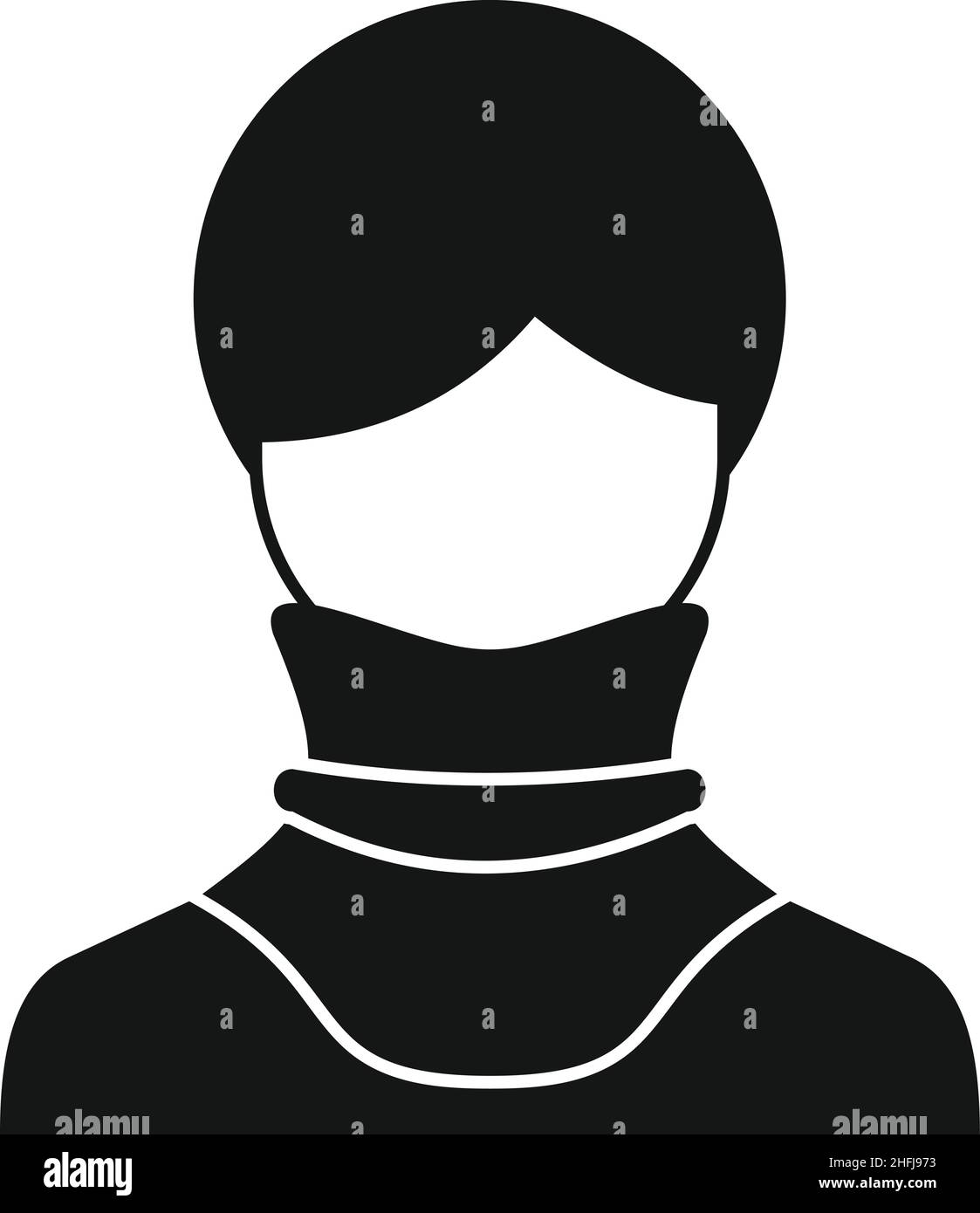 Neck damage icon simple vector. Bandage accident. Skin treatment Stock ...