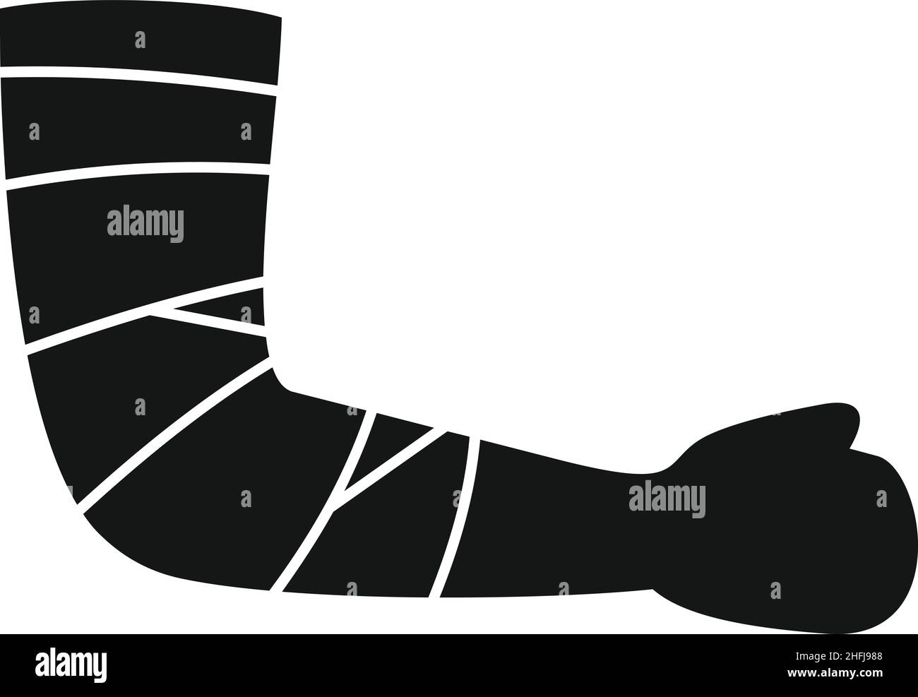 Arm shoulder bandage icon simple vector. Hand accident. Hurt patient ...