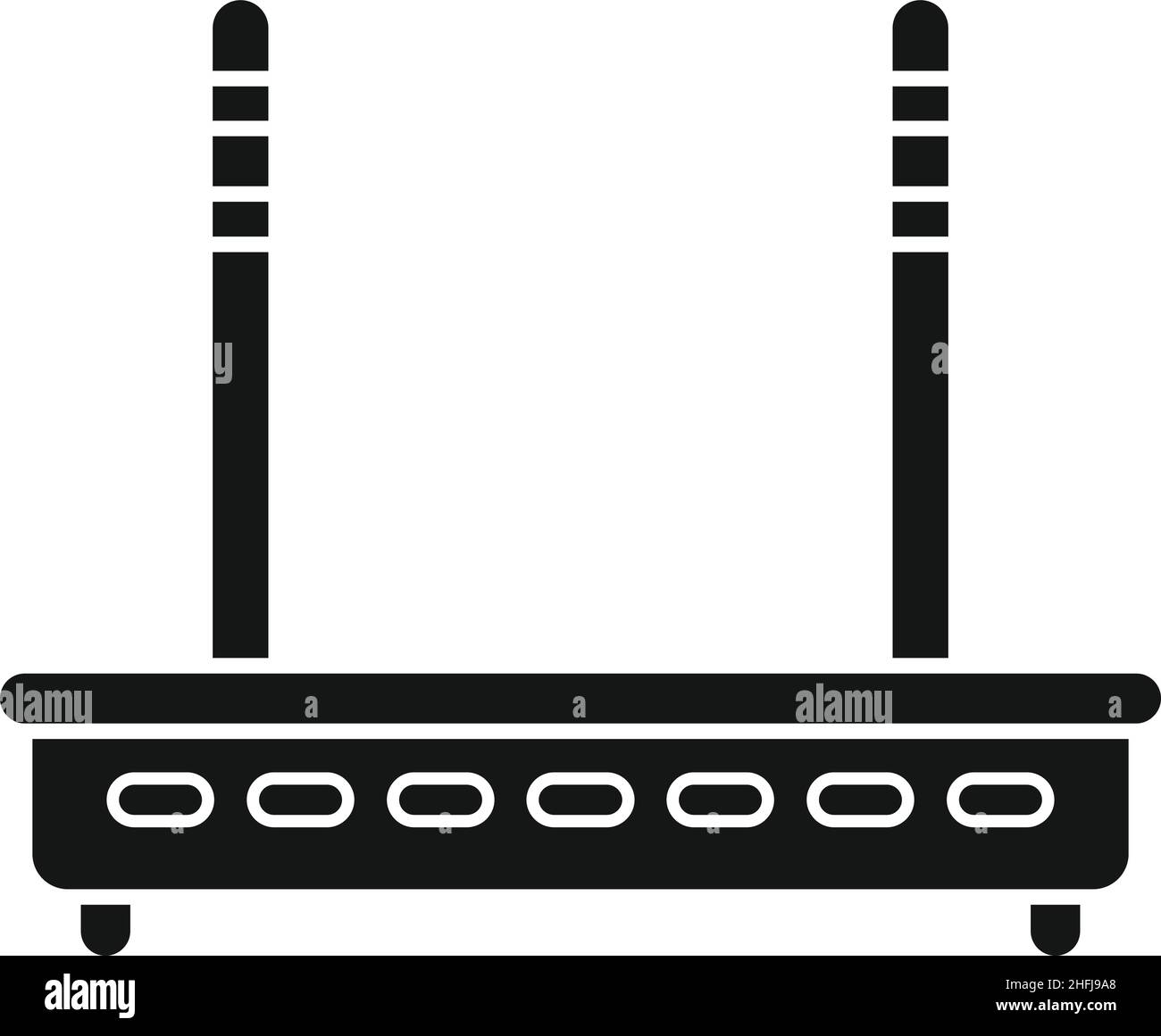 Wifi modem icon simple vector. Internet equipment. Network device Stock ...
