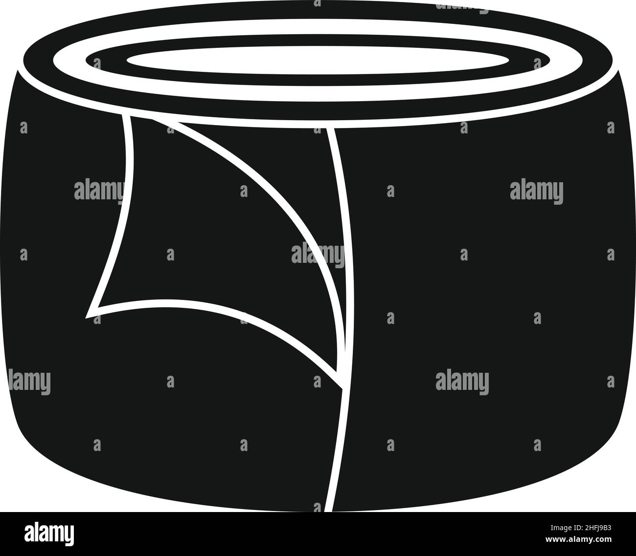 Bandage roll icon simple vector. Fracture hurt. Elastic plaster Stock ...