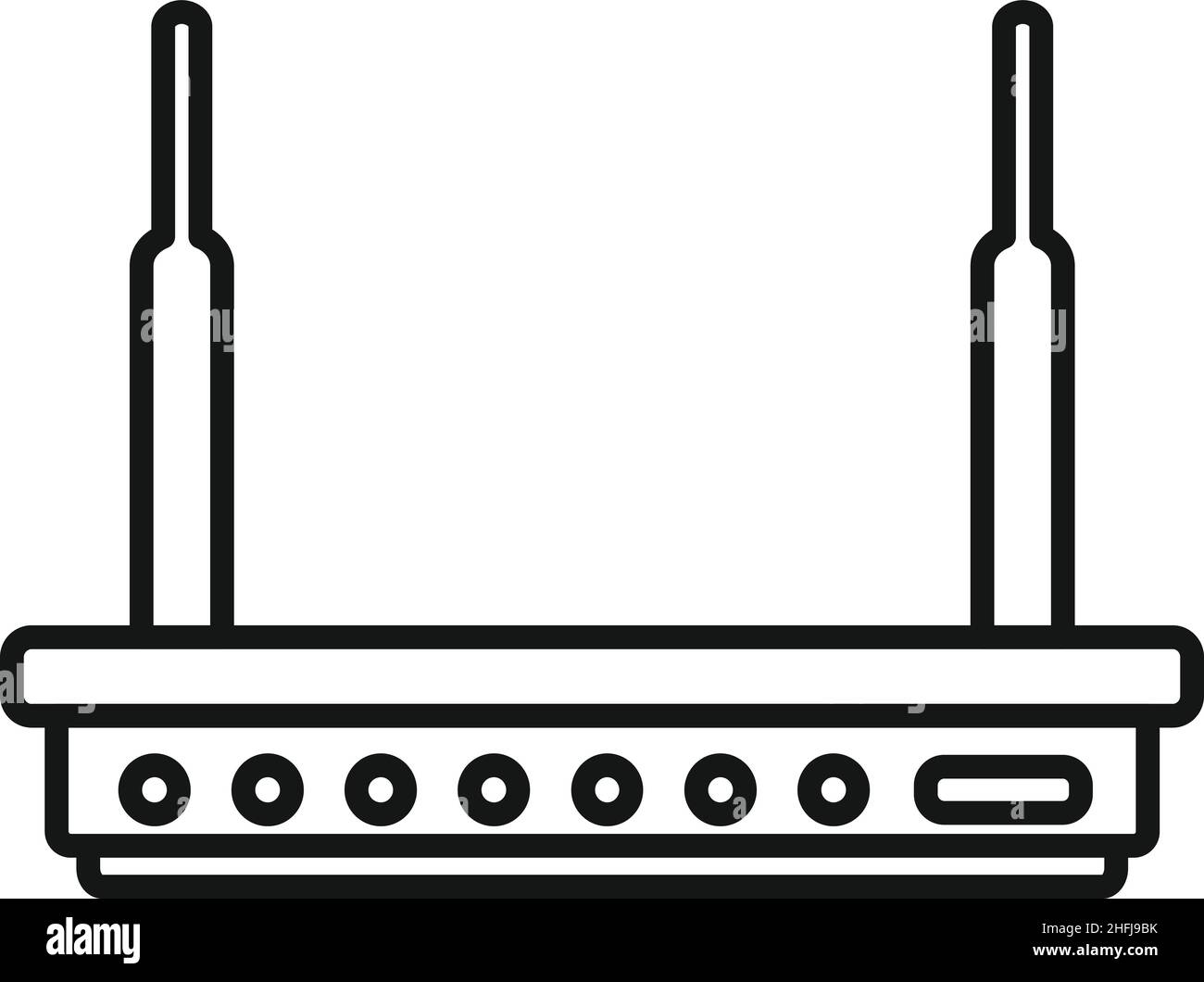 Device modem icon outline vector. Wifi internet. Network lan Stock ...