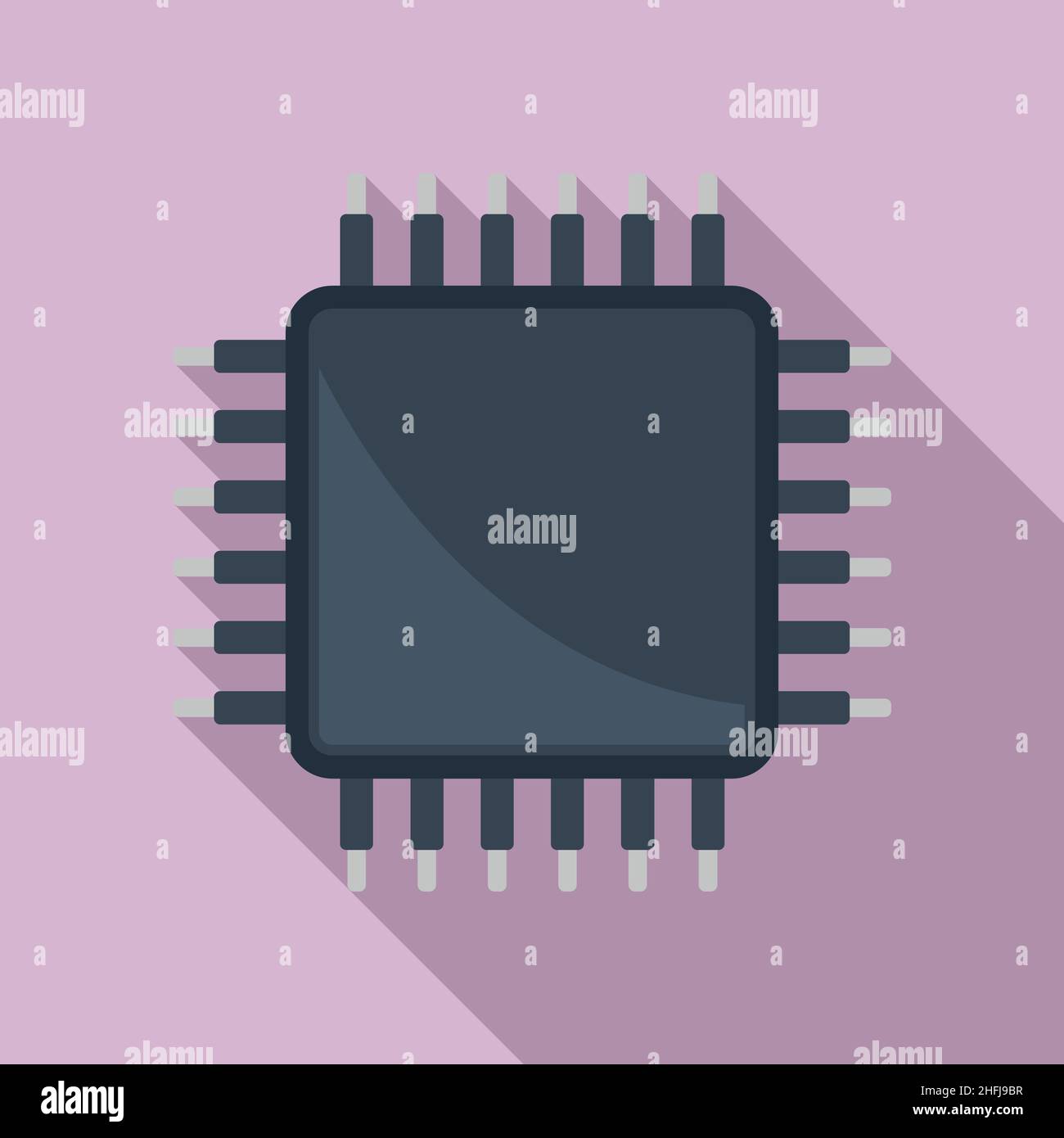 Science cpu icon flat vector. Circuit chip. Digital data Stock Vector ...