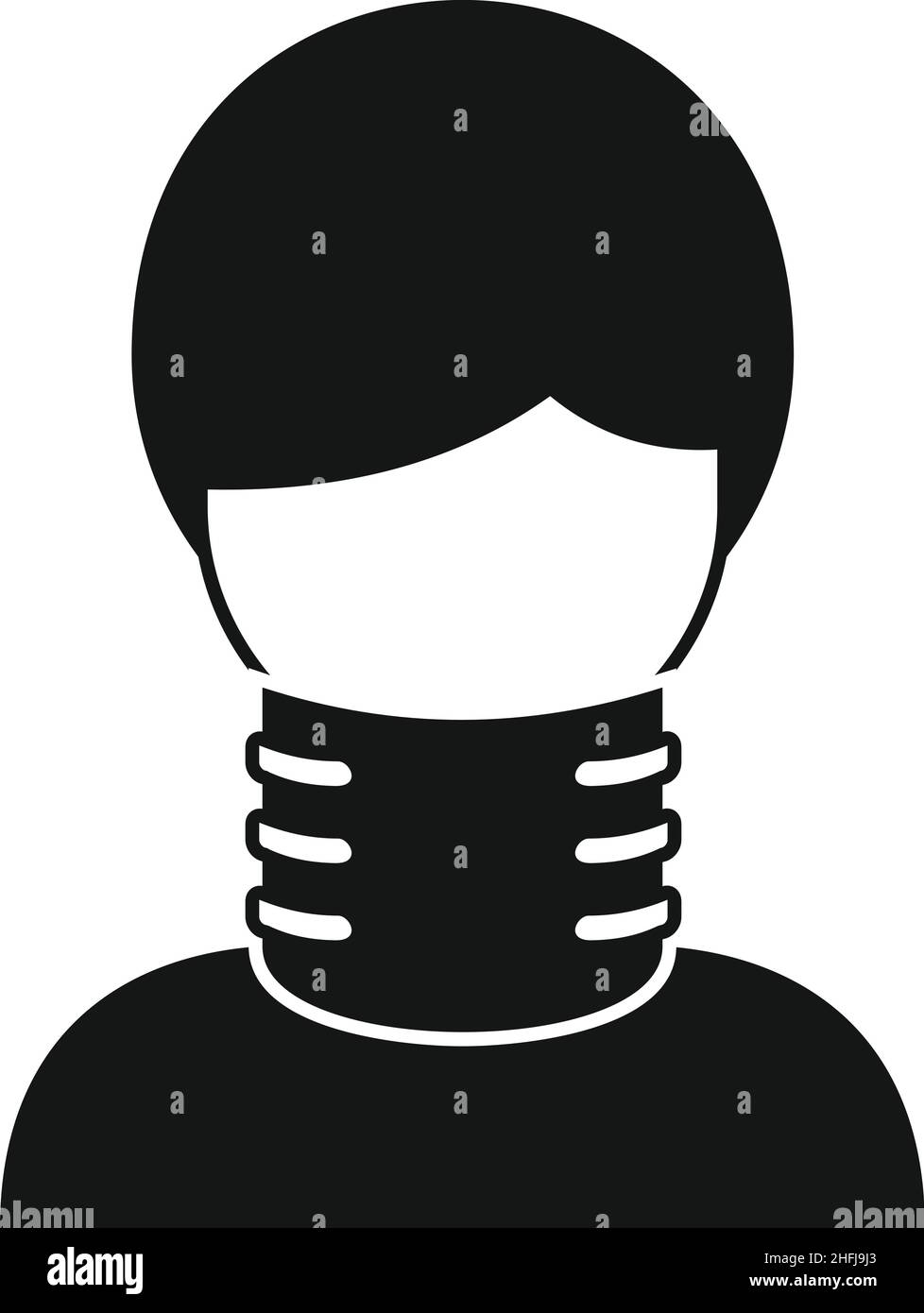 Neck bandage icon simple vector. Accident fracture. Patient damage ...