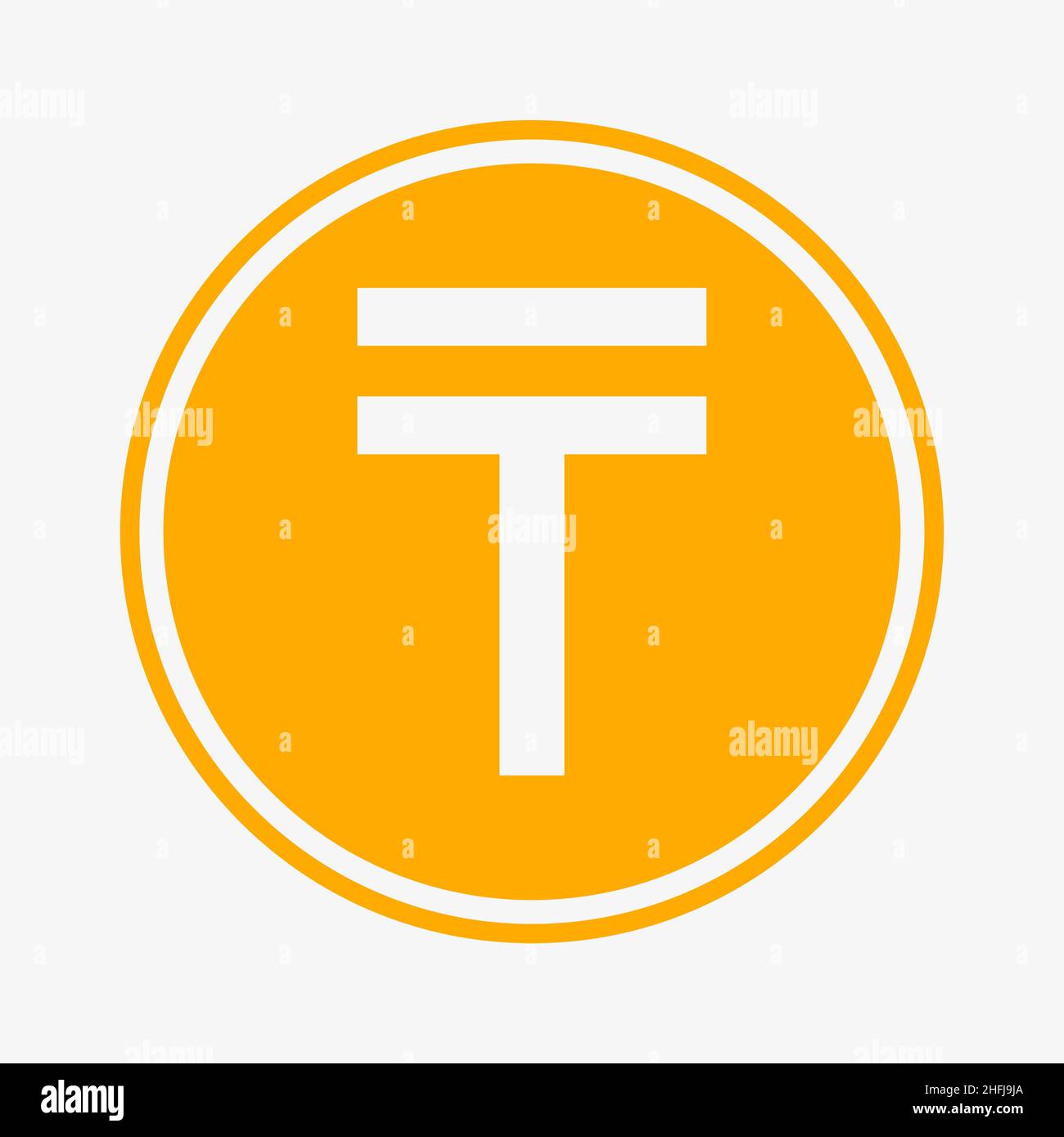 Tenge icon. Kazakh currency symbol. Coin symbol Stock Vector Image ...