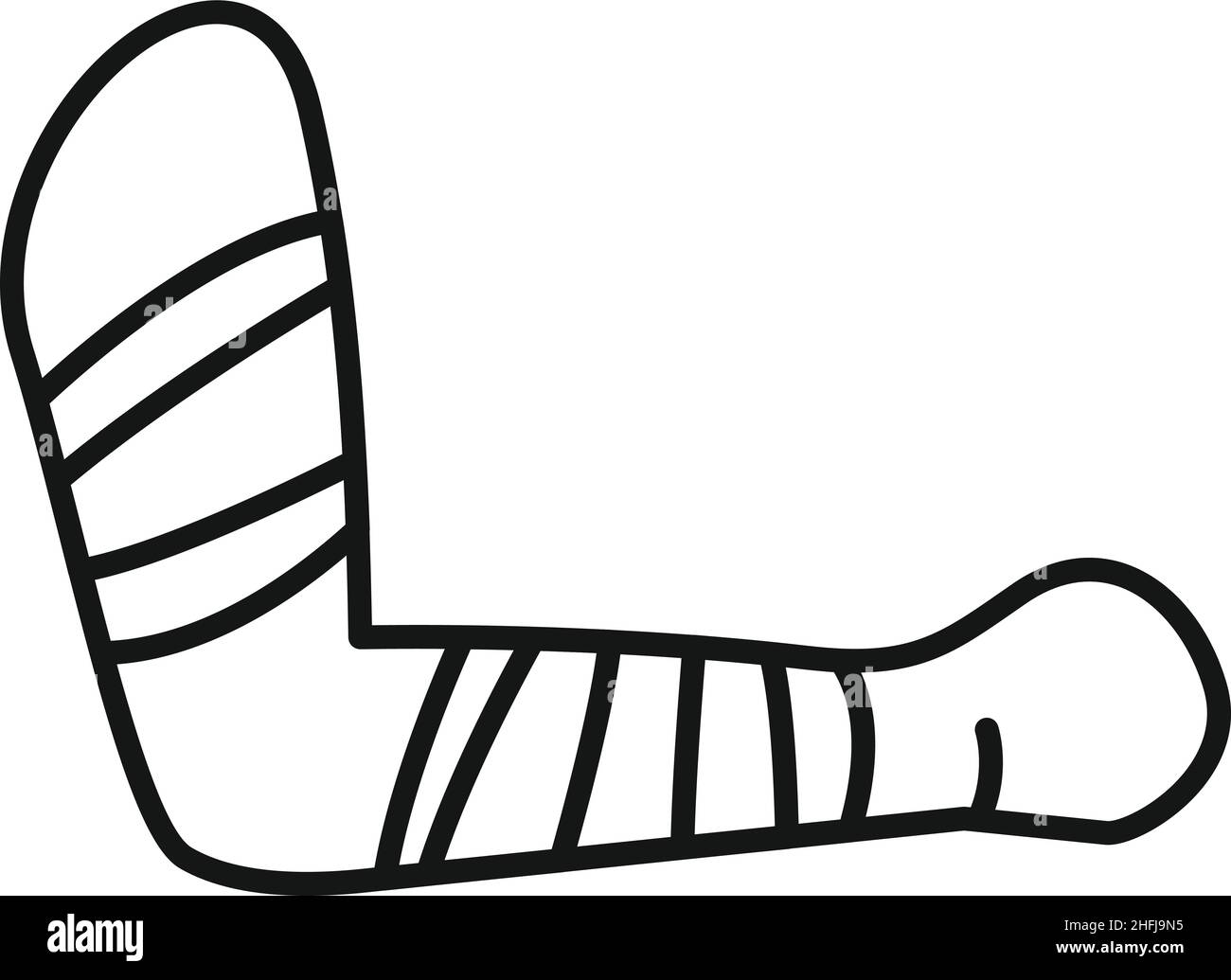 All hand bandage icon outline vector. Injury accident. Patient hurt ...