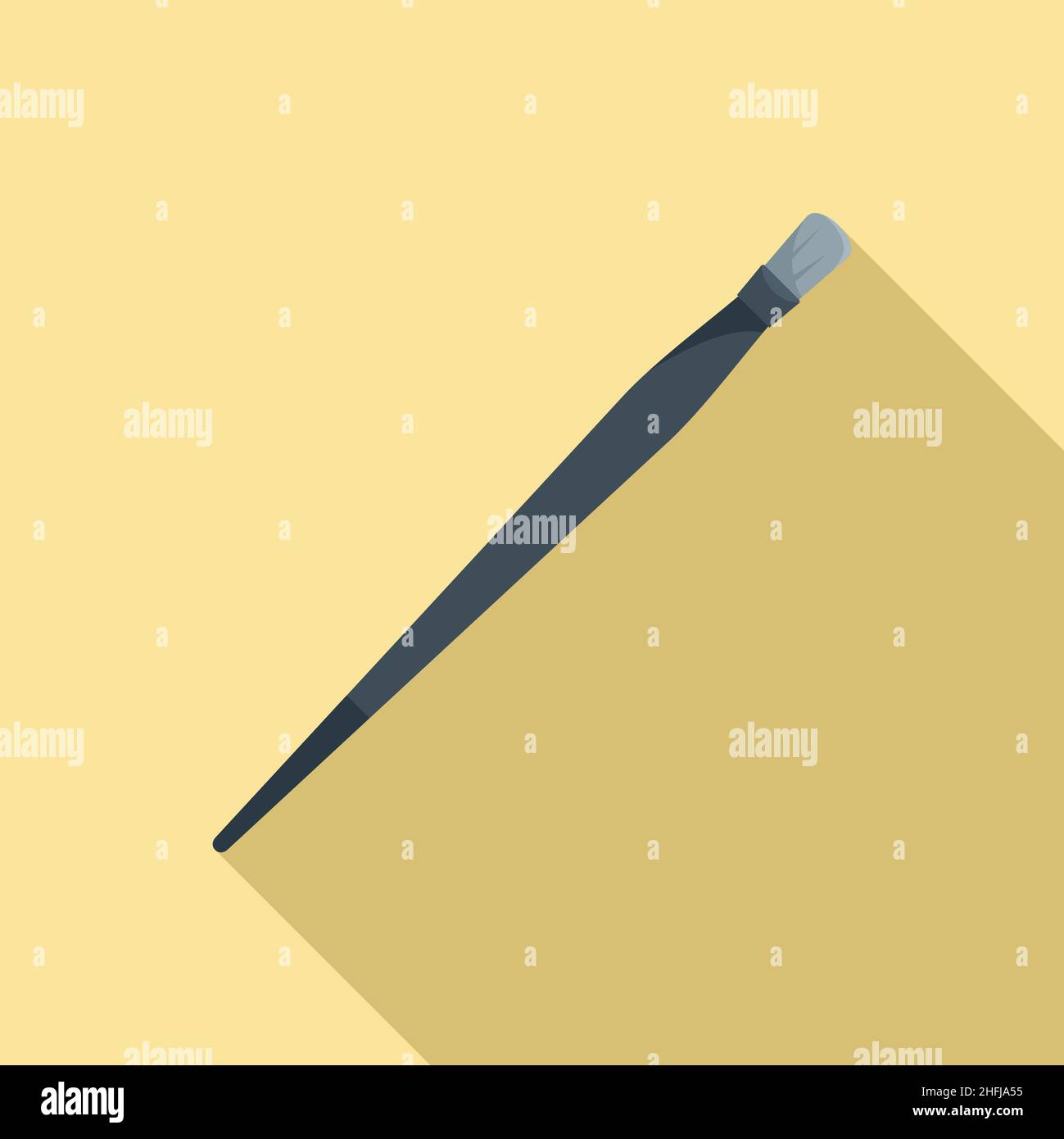 Paintbrush icon flat vector. Nib tool. Writing pencil Stock Vector ...