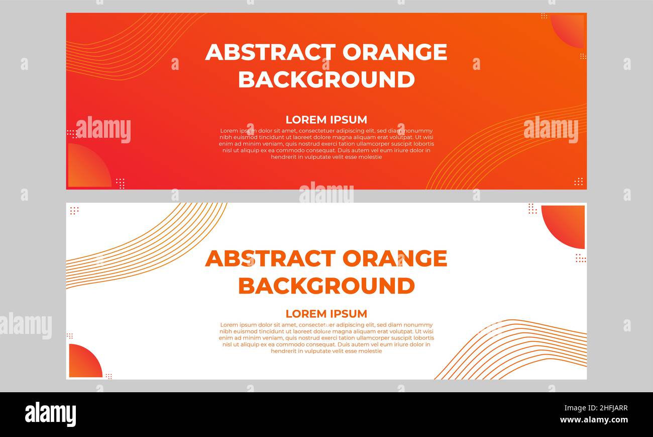 abstract orange gradient banner template collection design Stock Photo ...