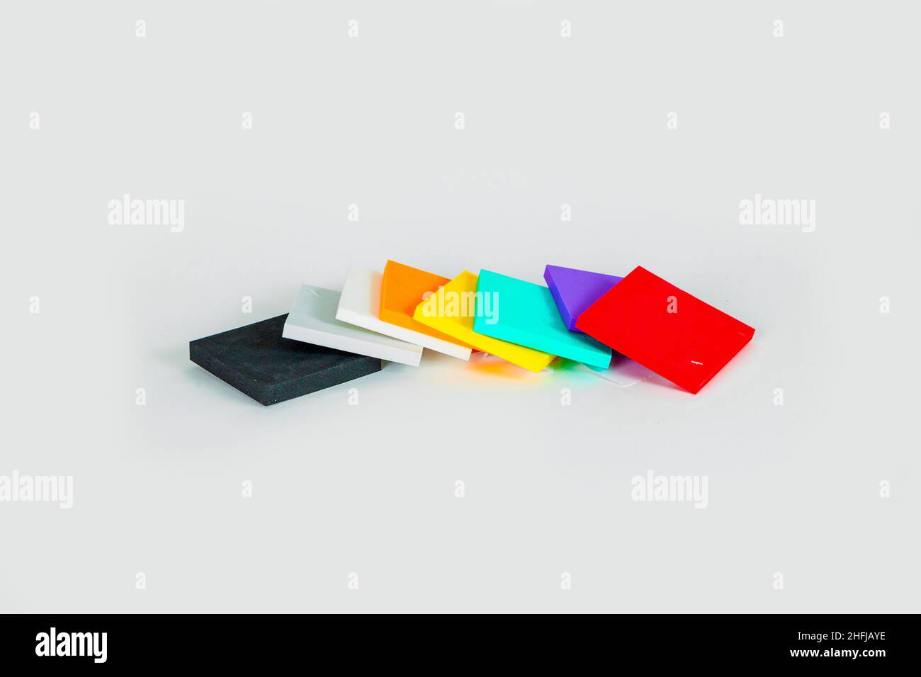 polystyrene forms in different colors and sizes Stock Photo - Alamy