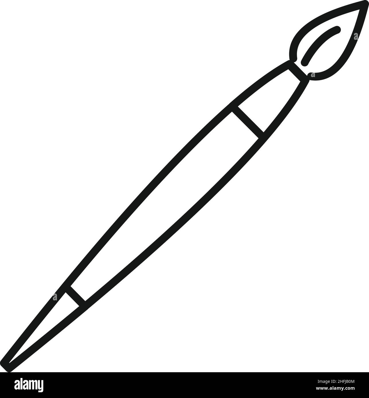 Classic nib icon outline vector. Artist kit. Graphic fountain Stock ...