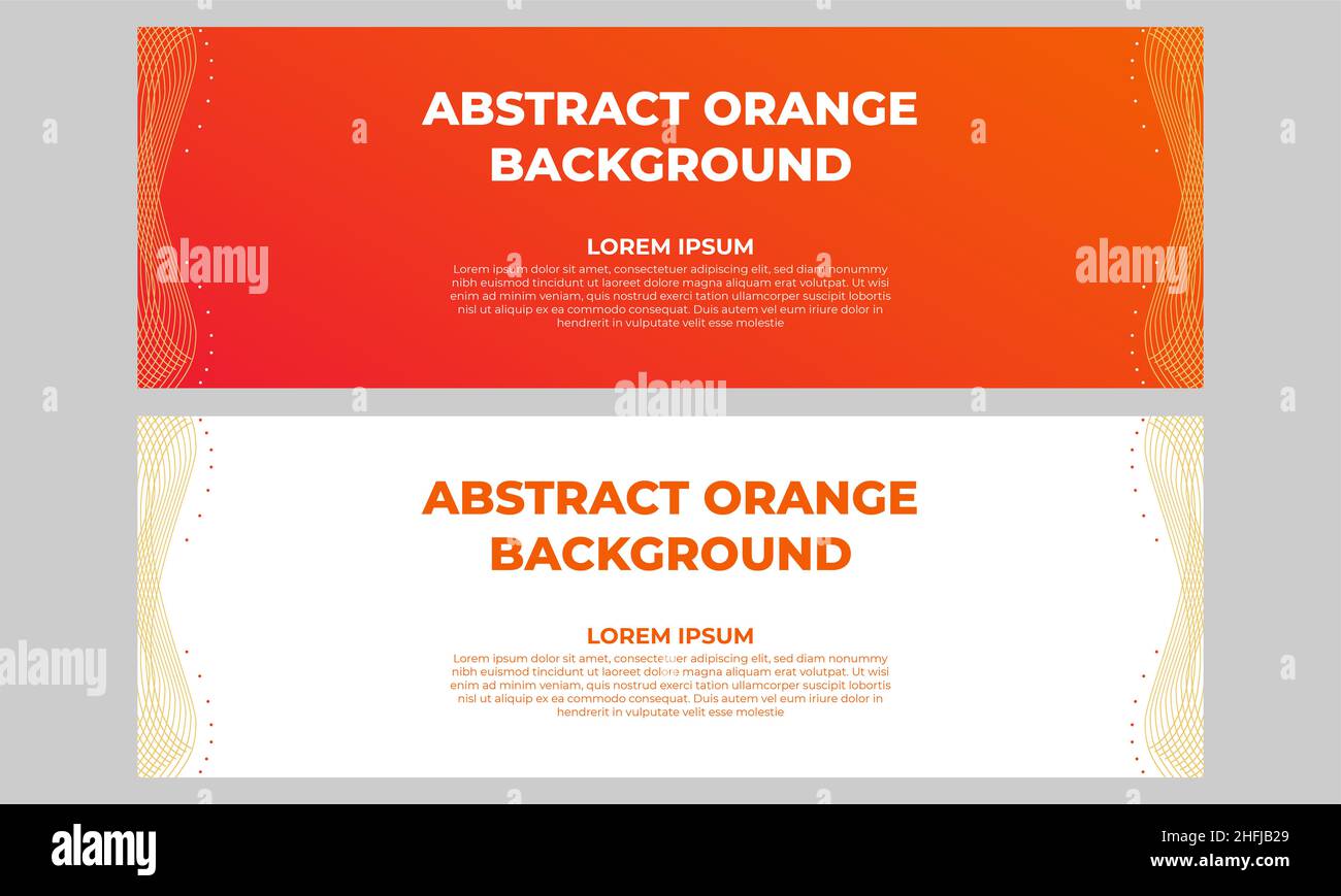 abstract orange gradient banner template collection design Stock Photo ...