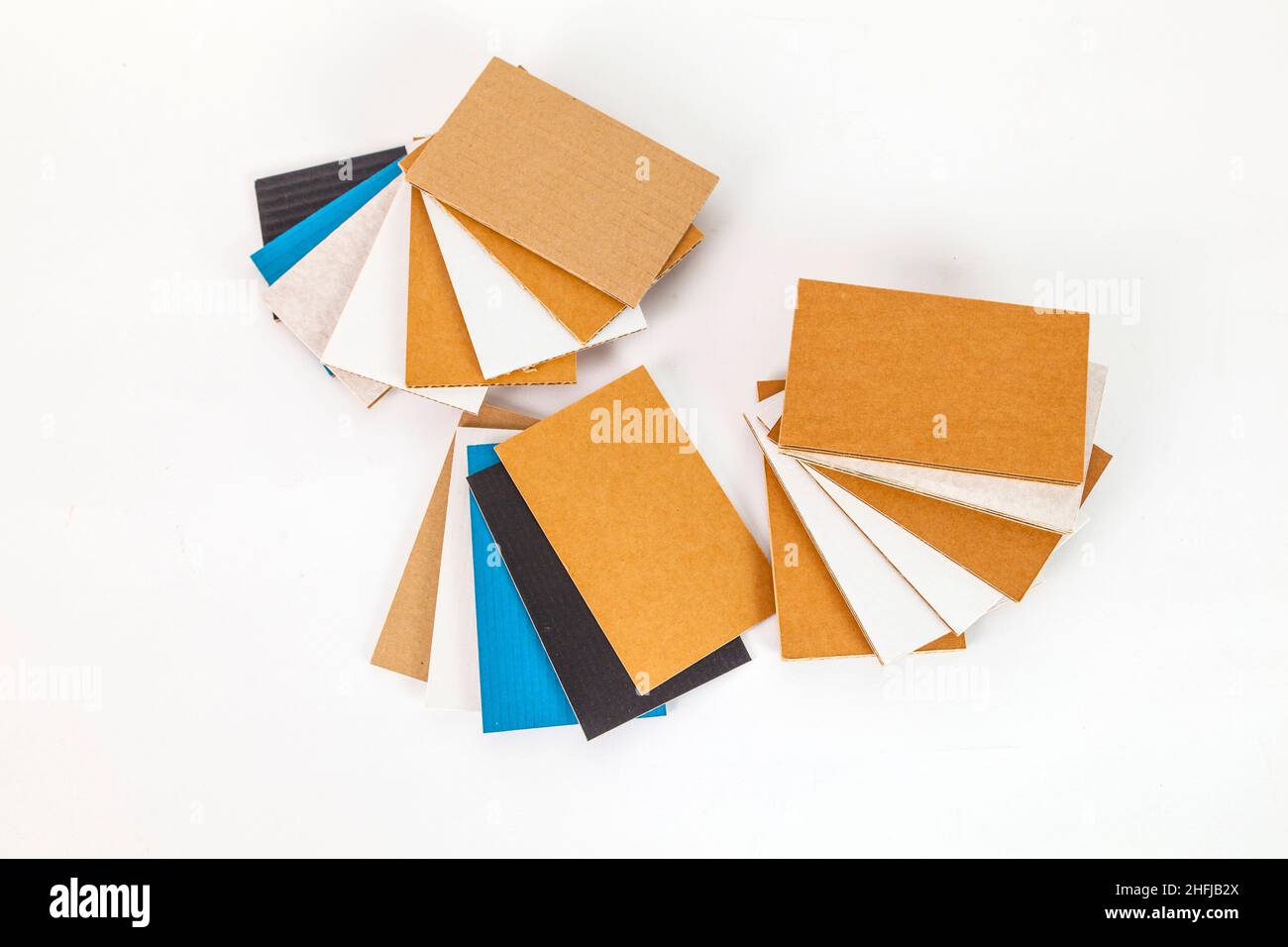cardboard samples in different thickness and color Stock Photo - Alamy